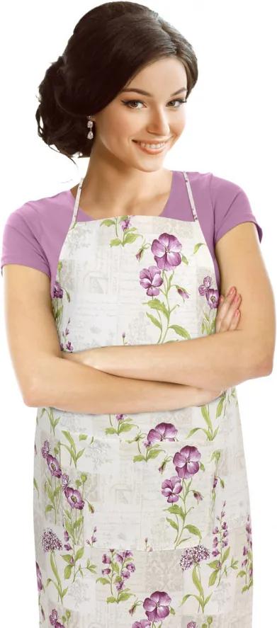 Vesna | Kuchyňská zástěra EMA Fialové květy