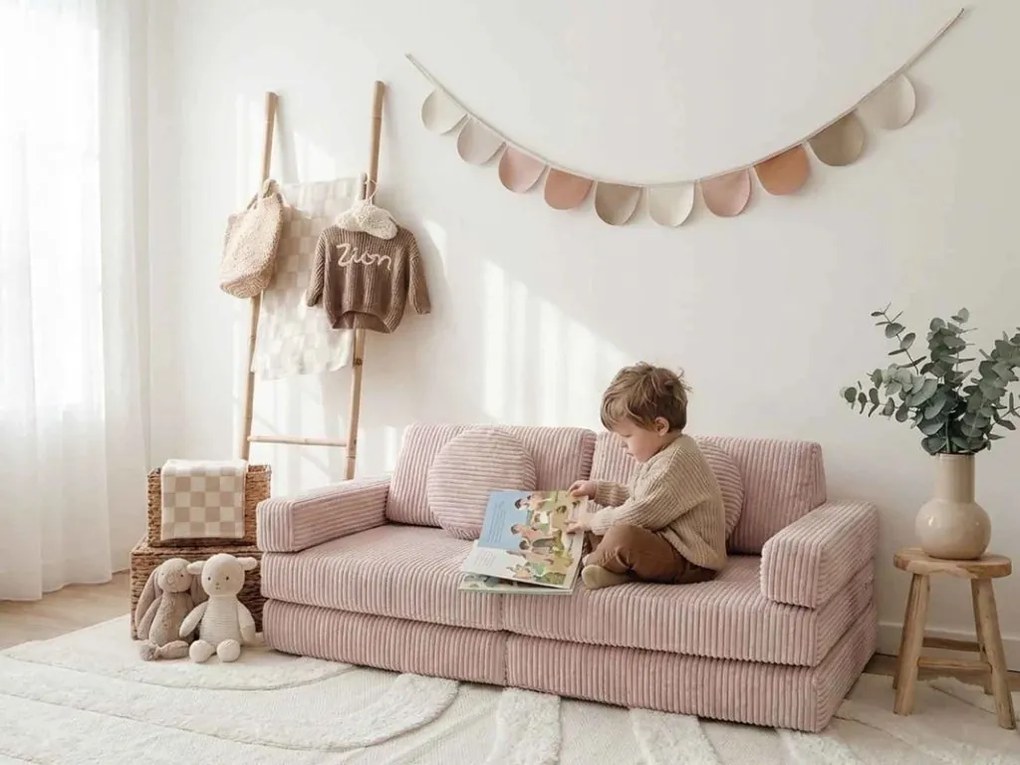 Velký multifunkční skládací bunkr z manšestru SOFA PURE Zvolte barvu: Hořčicová