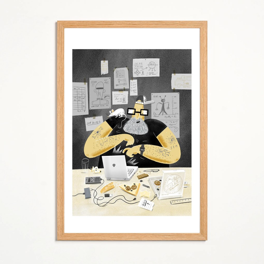 Milan Starý | Ajťák Rám: Černý, Velikost: 70 x 50 cm