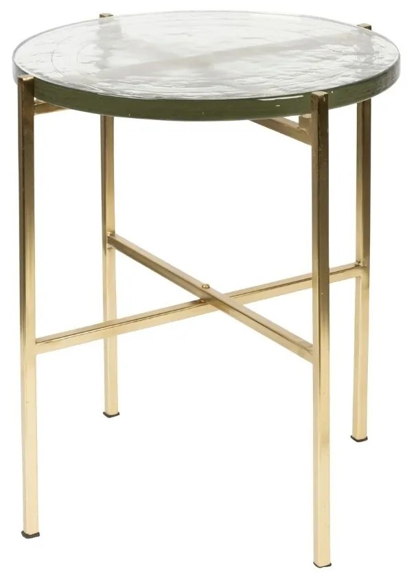 OnaDnes -20% Zlatý kovový odkládací stolek DUTCHBONE VIDRIO 40 cm
