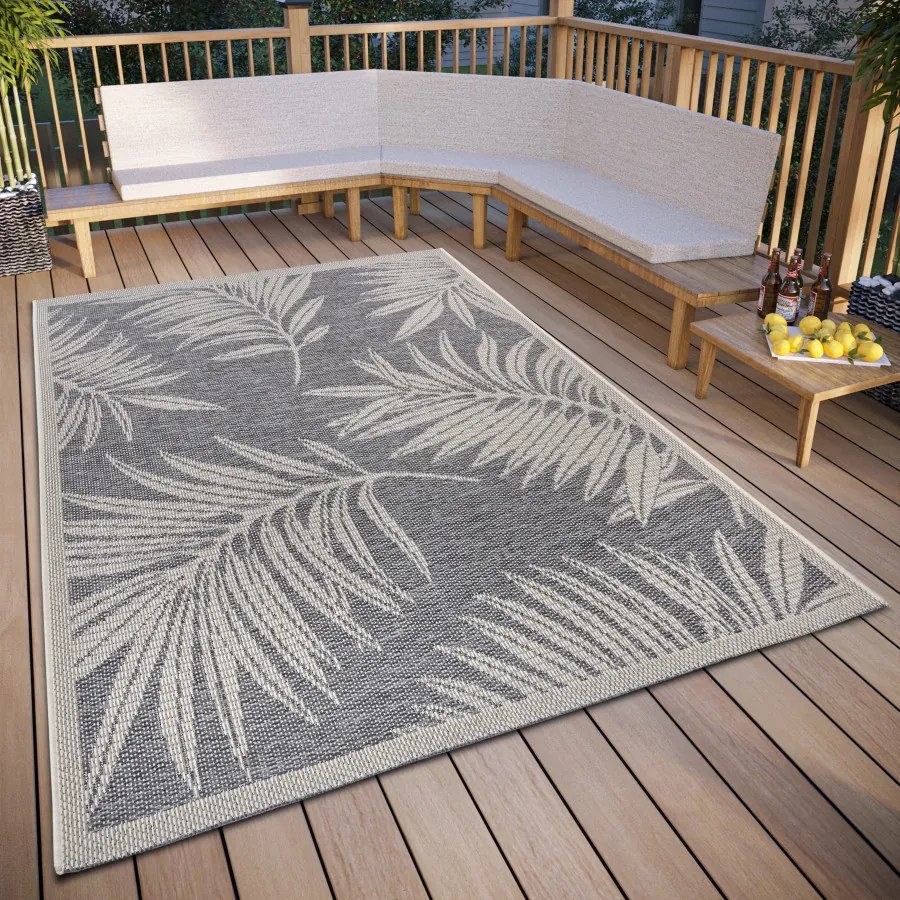 Hanse Home, Kusový koberec Clyde 105907 Paru Grey Cream – na ven i na doma, 63x120, šedá, chodba / předsíň