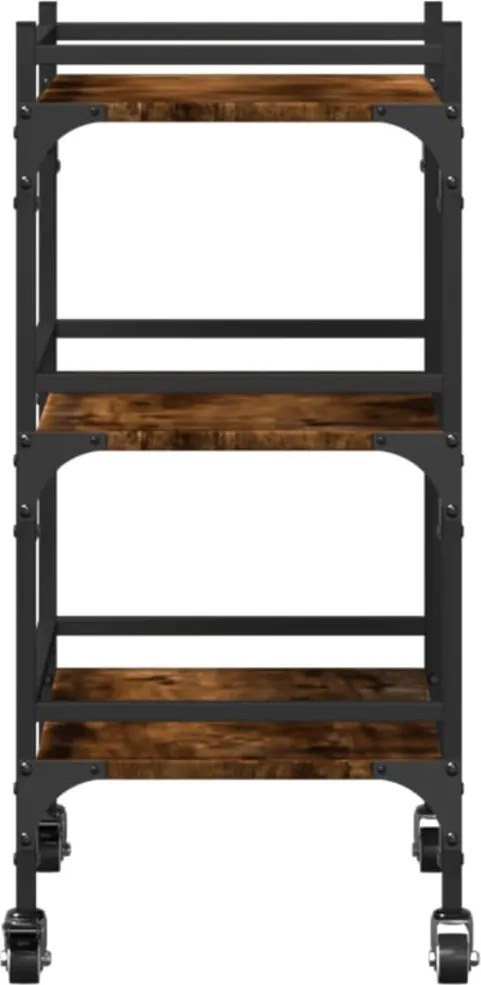 vidaXL Kuchyňský vozík 50 x 35 x 75,5 cm kompozitní dřevo [842348] Barva: Černá