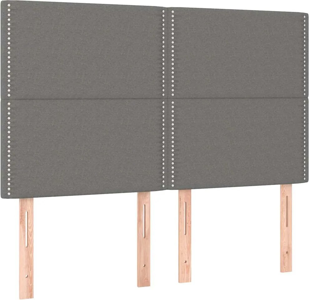 Box spring postel s matrací tmavě šedá 140x200 cm textil 3128446
