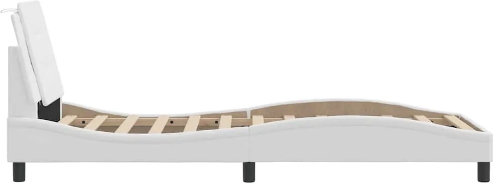 Rám postele bez matrace Zadar bílý 80 x 200 cm umělá kůže 3208143