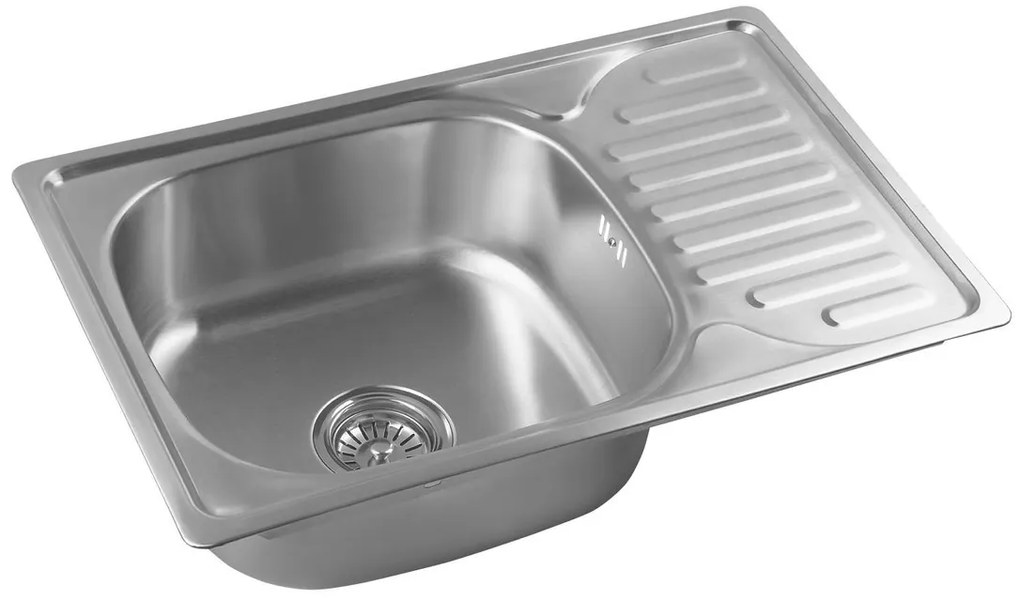 Aqualine Aqualine, Nerezový dřez s okapem 66x18x42 cm, AQ6642B