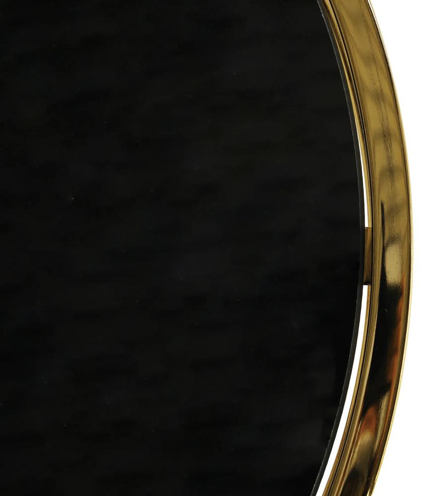 Set 2 konferenčních stolků MORINO kov gold chrom zlatá, sklo černé