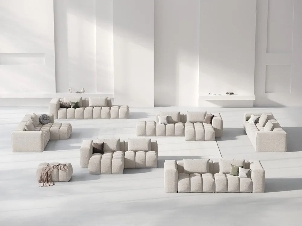 Béžová rohová pohovka (levý roh/s lenoškou) Verona – Cosmopolitan Design