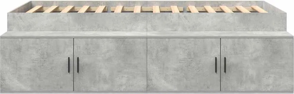 Rám postele Betonově šedá 100 x 200 cm Kompozitní dřevo 3335184