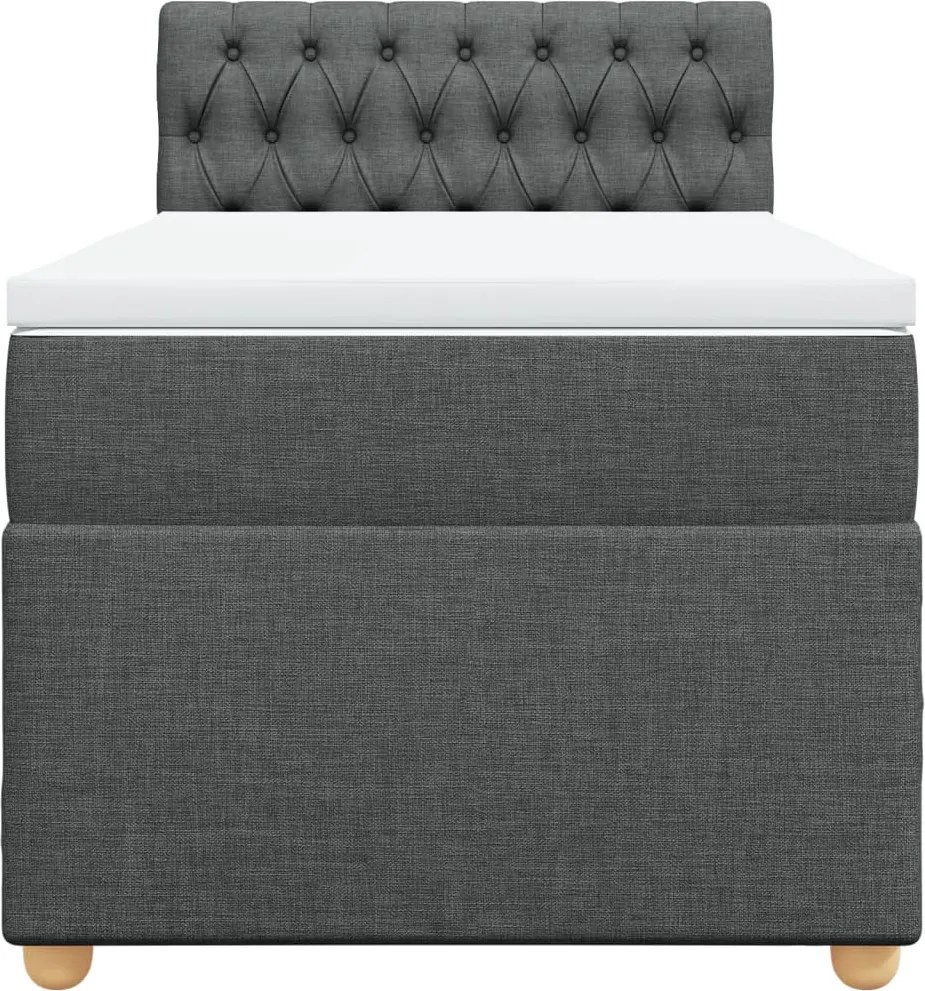 Box spring postel s matrací tmavě šedá 80 x 200 cm textil 3288815