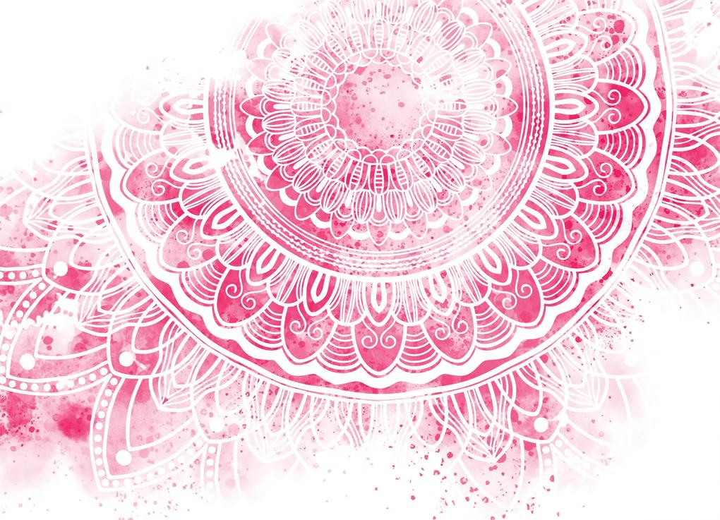 Malvis ® Tapeta Mandala růžová Vel. (šířka x výška): 216 x 140 cm