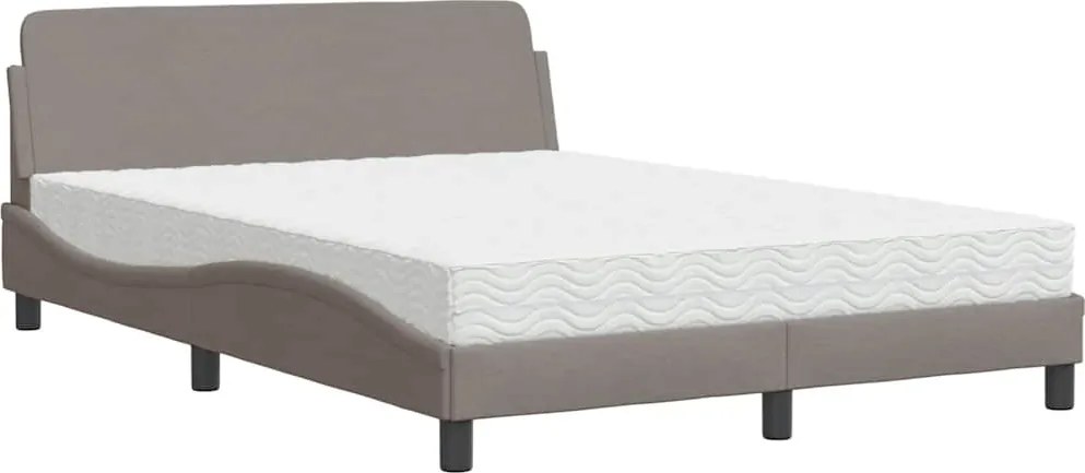Postel s matrací Dover taupe 140 x 200 cm textil 3208408