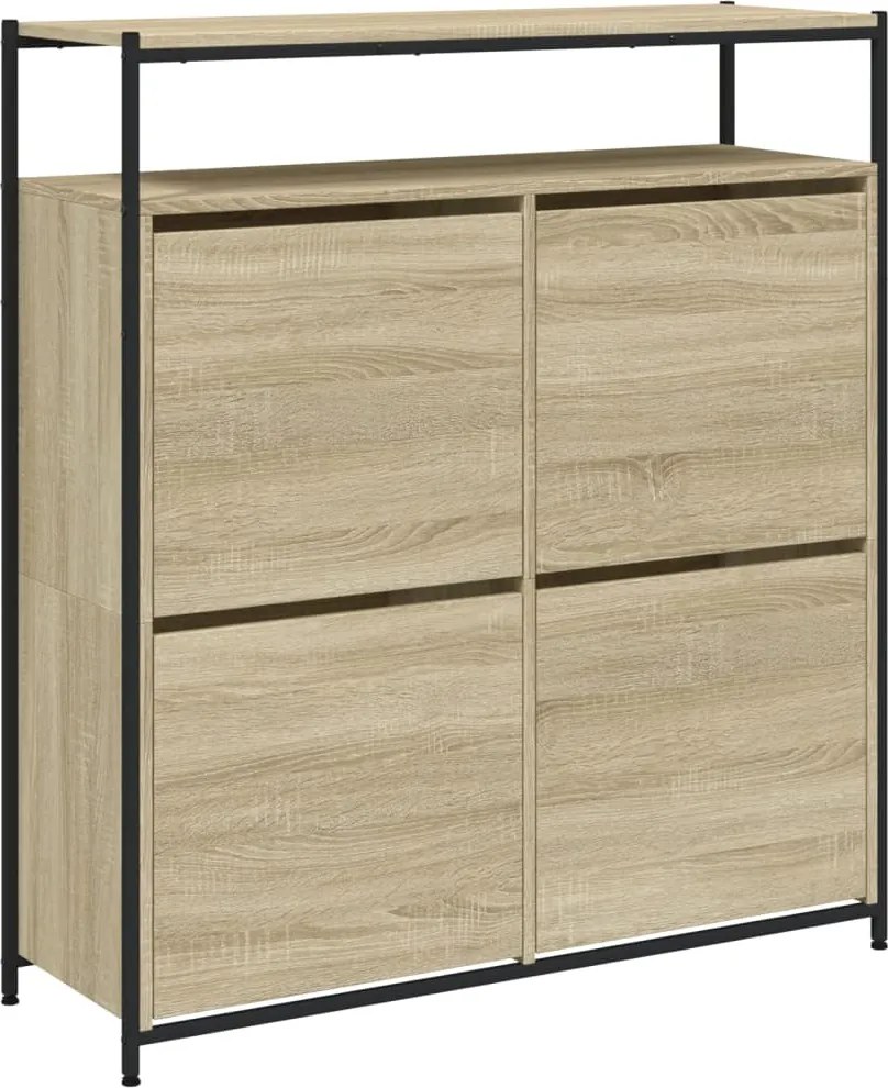 Botník se 4 výklopnými zásuvkami dub sonoma 100 x 34 x 112 cm 3214414