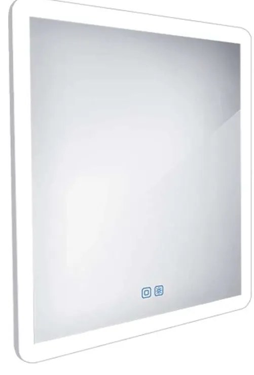 Nimco - Zrcadlo s LED osvětlením, 60x60 cm, dotykový senzor, hliník ZP 19066VX