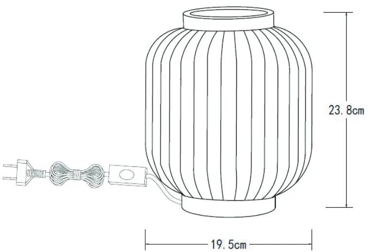 LUCIDE Stolní lampa Gossa, průměr 19,5cm