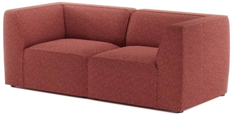 Červená, Dvoumístná modularní pohovka HUGG LL-1-1-C-1-POUF, 202 cm