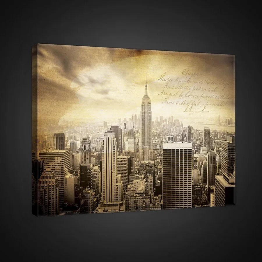Postershop Obraz na plátně: Manhattan (vintage) - 75x100 cm