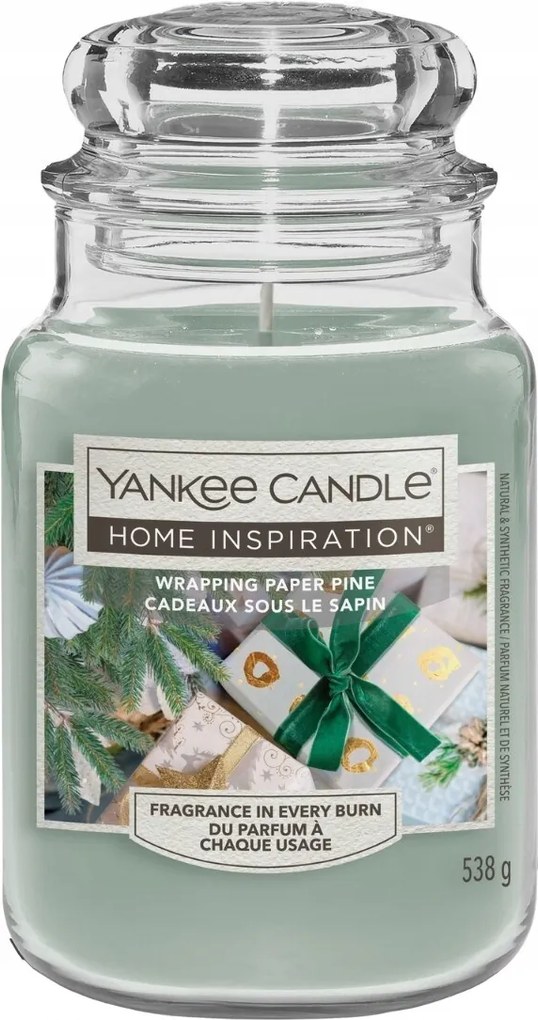 Yankee Candle Domácí Inspirace velká svíčka Balicí Papír Borovice