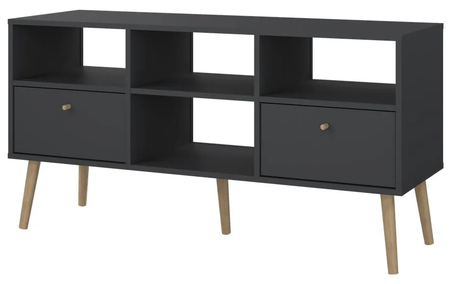 Antracitový TV stolek 117x61 cm Bodo – Tvilum