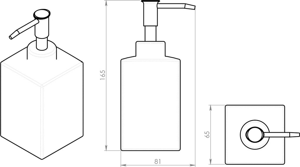 Aqualine Aqualine, VERBENA dávkovač mýdla na postavení, keramika, VE81