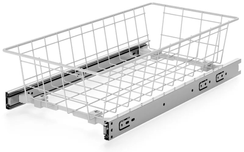 In-Design Úložný šatní koš plný výsuv tlumené zavírání výška 170 mm bílá Šířka koše (mm): 535 mm, Minimální nastavitelná šířka: 550 mm, Maximální nastavitelná šířka: 610 mm
