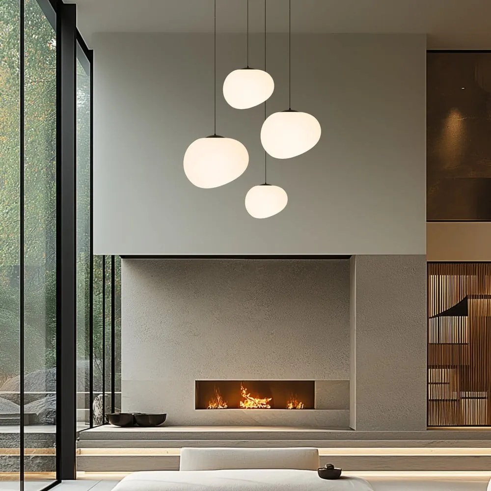 Černo-bílé závěsné svítidlo Stones – Candellux Lighting