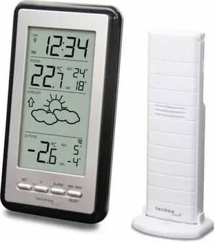 TechnoLine WS 9130 stříbrná / hodiny / teplota / předpověď / 2x AAA