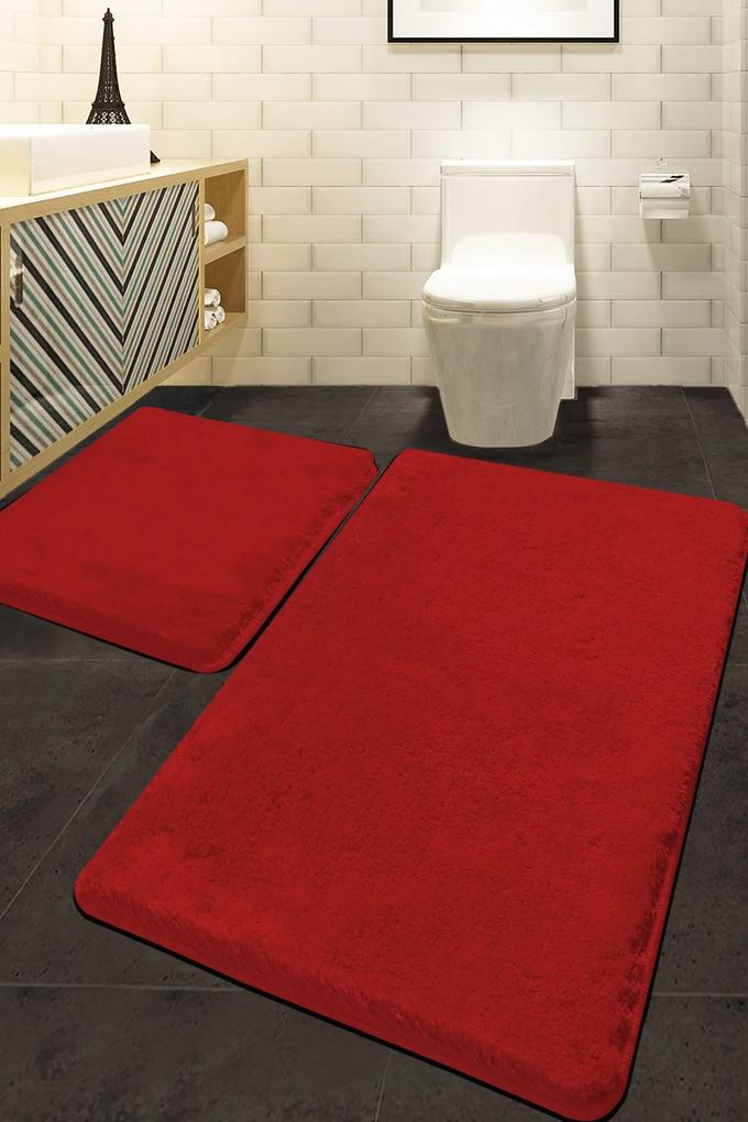 L´essentiel Maison Koupelnová předložka, Set 2 ks Colors of - Red, Červená