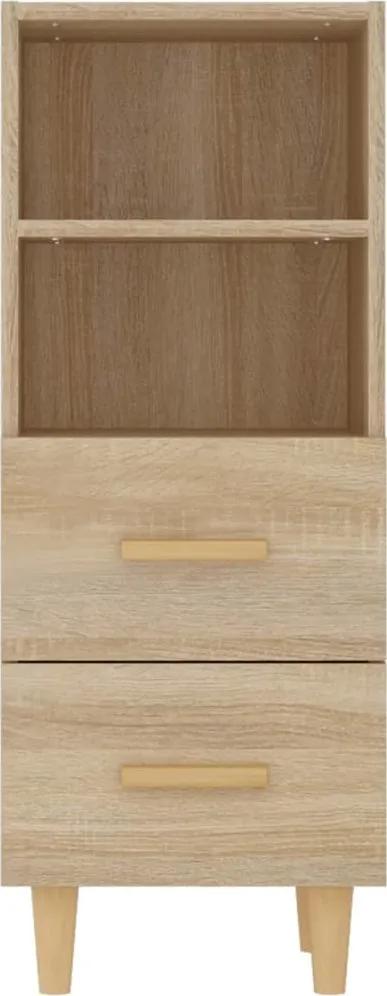 vidaXL Příborník 34,5 x 34 x 90 cm kompozitní dřevo [812360] Barva: bílá s vysokým leskem