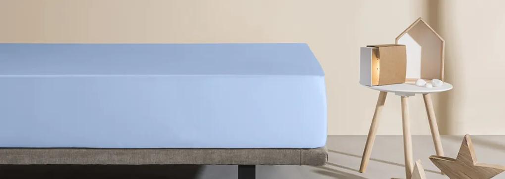 Velfont Respira nepropustné prostěradlo 60x120x15 cm - pudrově modrá