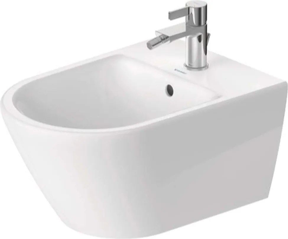 Duravit D-Neo - Závěsný bidet, s přepadem, otvor pro baterii, matná bílá 2294153200