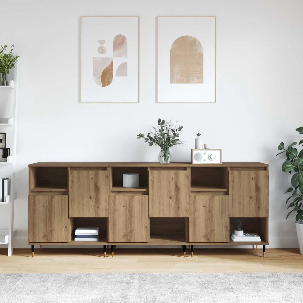 Konzole 3 ks Artisanový dub 3394543