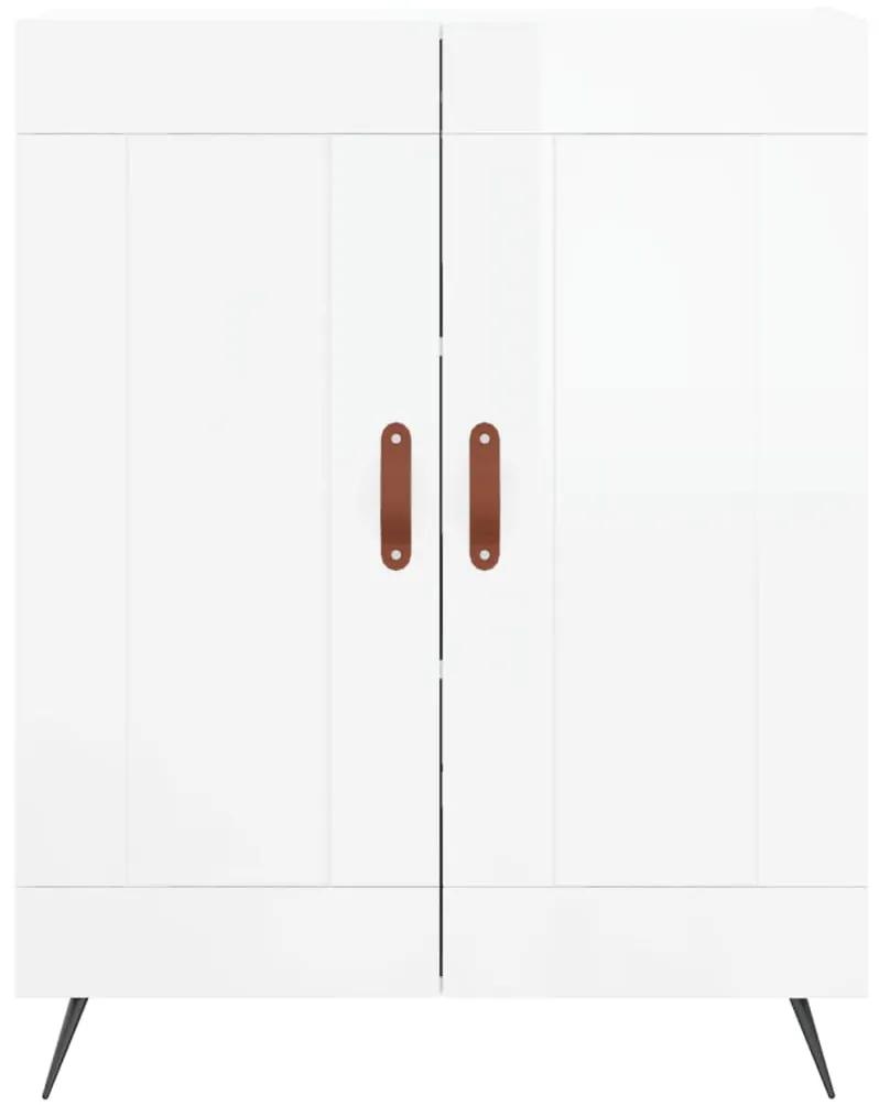 Skříň highboard lesklá bílá 69,5 x 34 x 180 cm kompozitní dřevo,  3198315
