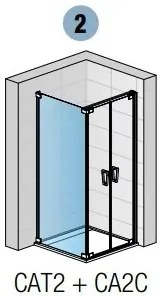 Ronal (Sanswiss) Ronal, CADURA boční stěna v 90° CAT2 Šířka: 120 cm