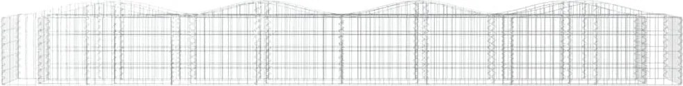 Klenutý gabion vyvýšený záhon 400x50x50 cm pozinkované železo 153543