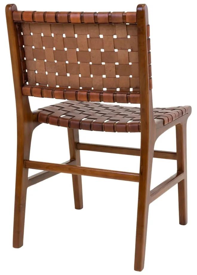 Hnědé jídelní židle z teakového dřeva v sadě 2 ks Perugia – House Nordic
