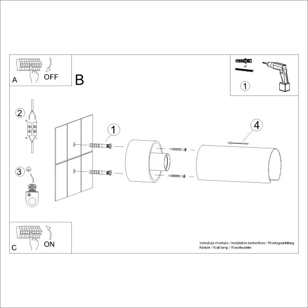 Sollux SL.1676 - Nástěnné svítidlo FLASH 1xE27/15W/230V bílá