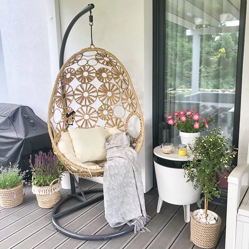 Majowo.cz Závěsné ratanové křeslo IBIZA elegantní dekor