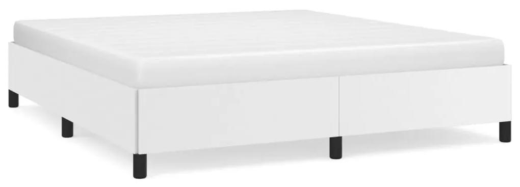 vidaXL Rám postele bílá 180 x 200 cm umělá kůže