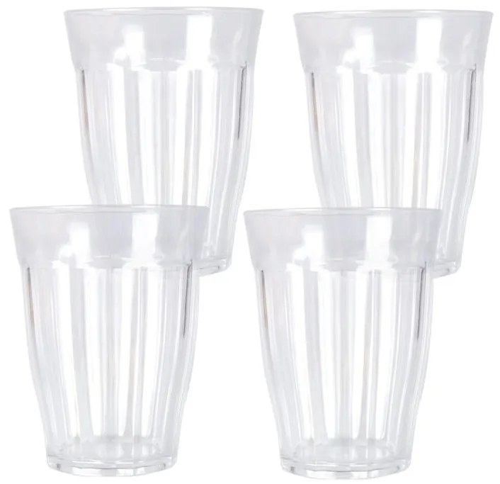 Sada plastových sklenic 4 ks
