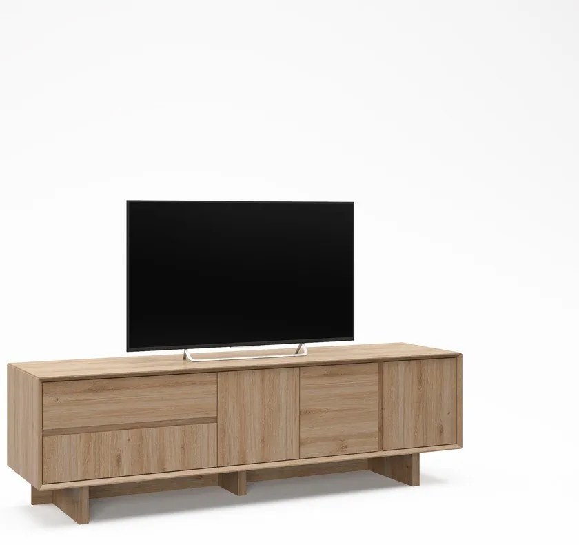 TV stolek v dekoru dubu v přírodní barvě 180x55x45 cm Carpi – Marckeric