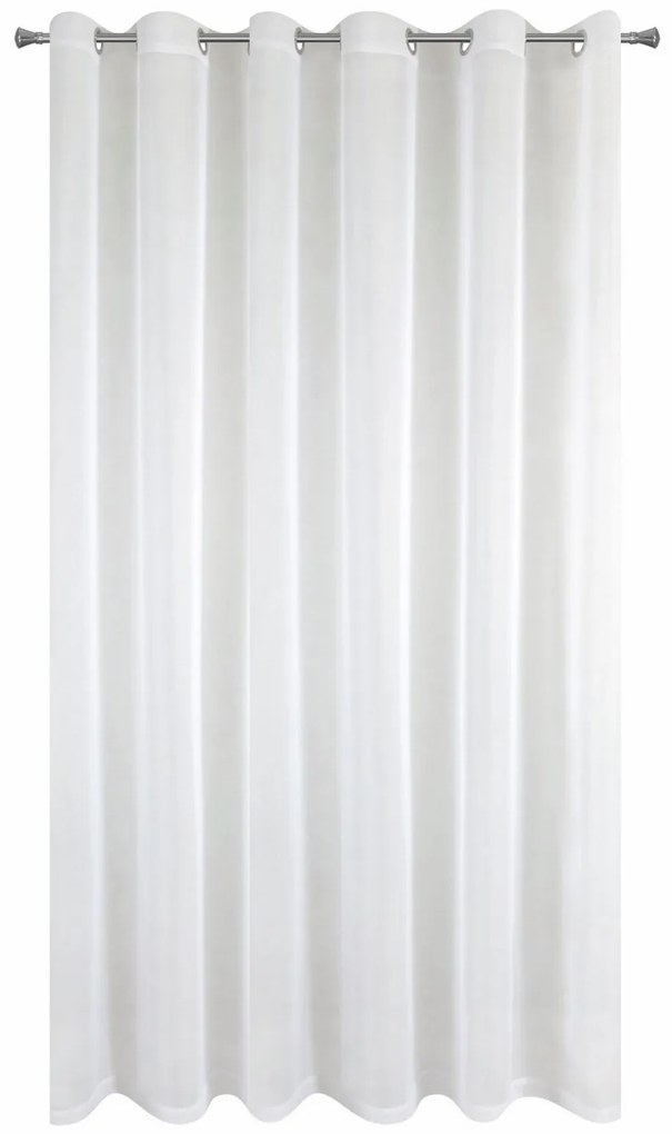 ZÁCLONA NA KROUŽCÍCH LUCY 350X250 CM BÍLÁ