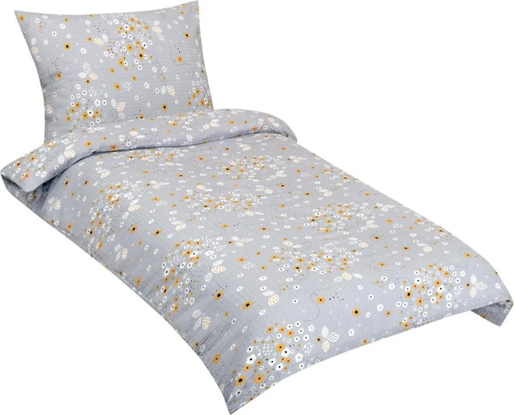 Povlečení krepové Šedá 80/905 - 140x220, 70x90 cm