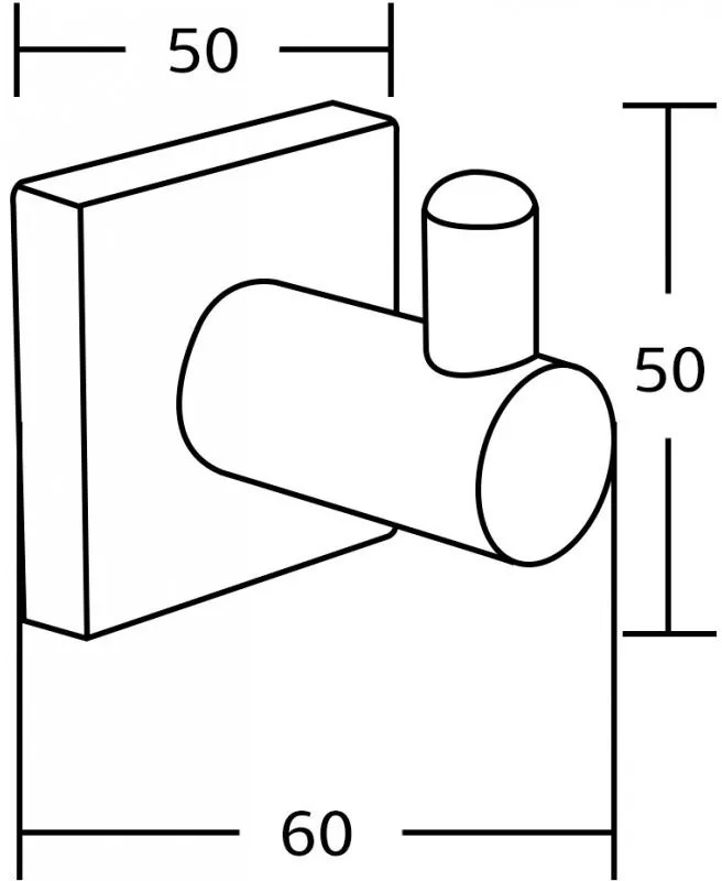 Mexen příslušenství, RUFO držák na ručníky, 1-háček, chrom, 7050935-00