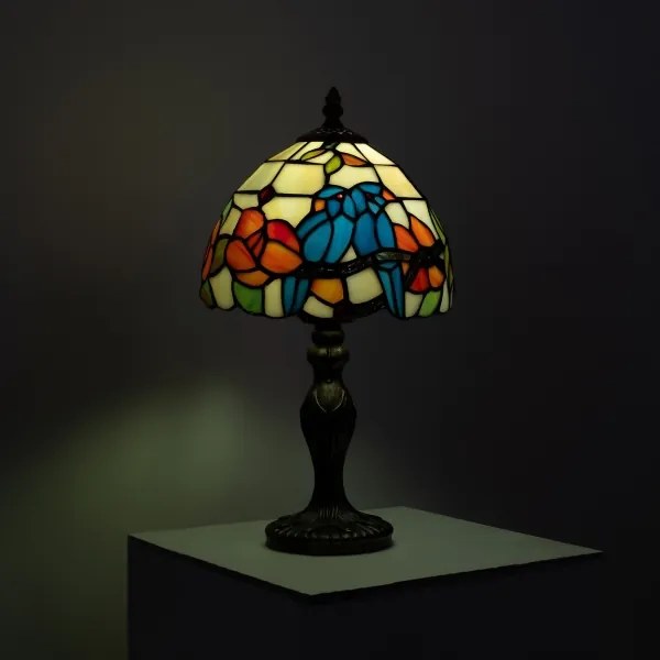 Brilagi - Tiffany vitrážová stolní lampa JUNGLE 1xE27/60W/230V
