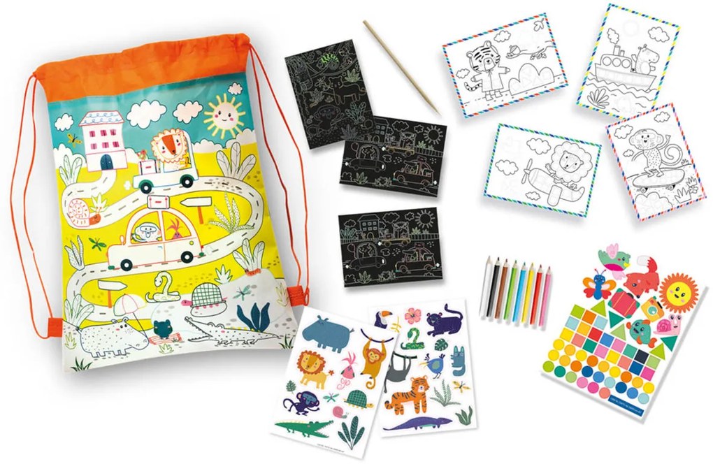 _Ostatní 1_ SES CREATIVE Sada her na cesty kreativní set s aktivitami v batůžku 02239