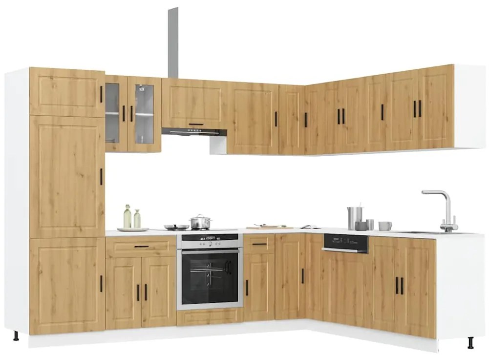 14dílná sada kuchyňských skříněk "Porto" dub artisan kompozit 3315000