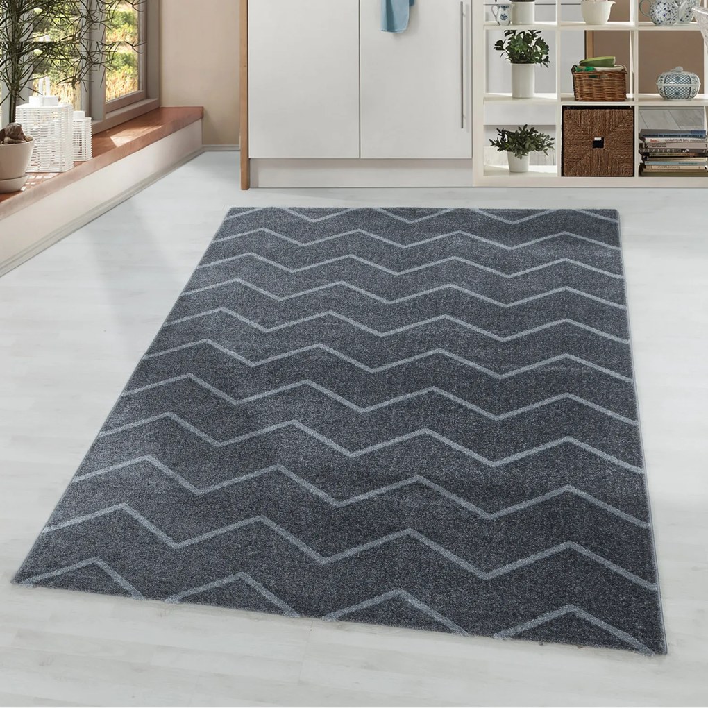 Ayyildiz, Kusový koberec Rio 4602 grey, 140x200, šedá, kancelář