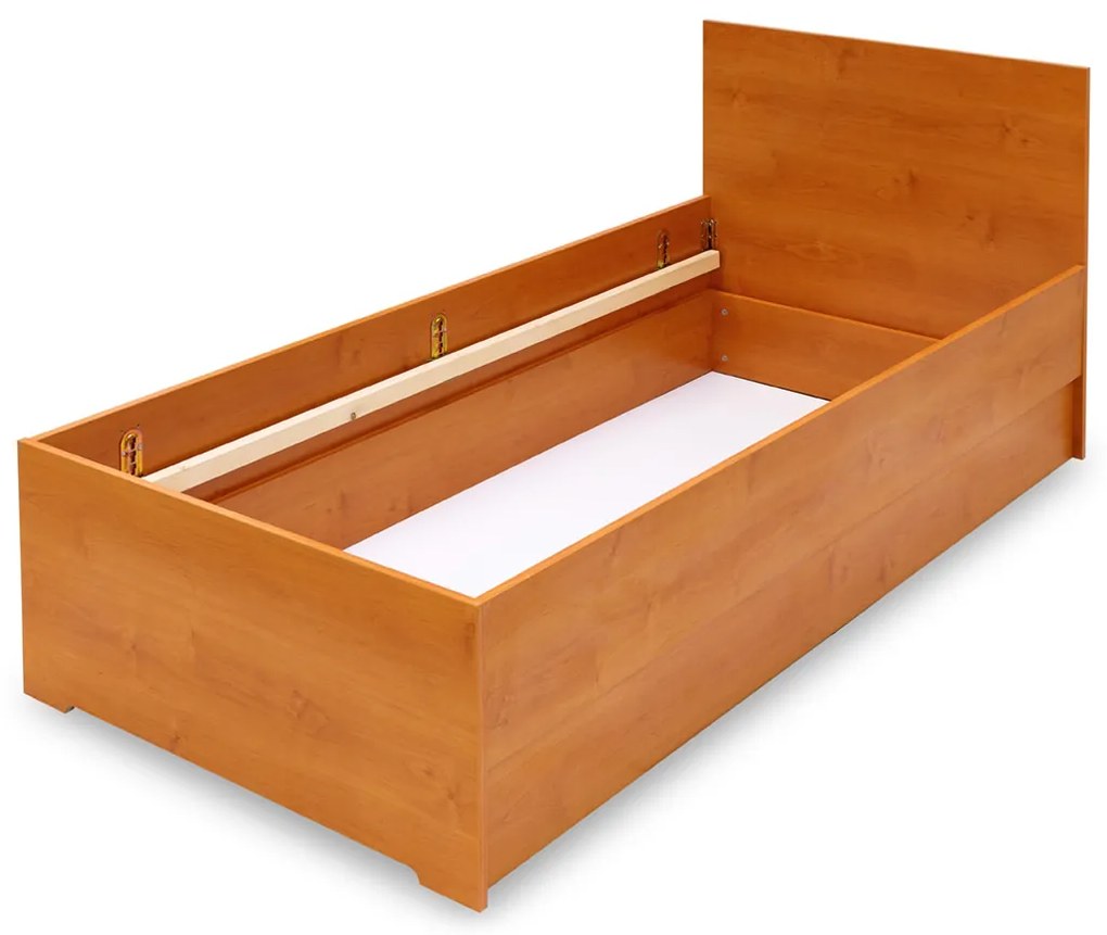Nábytek Mikulík Retro postel DINO s úložným prostorem, 80×200 cm Dekor: Modřín latté