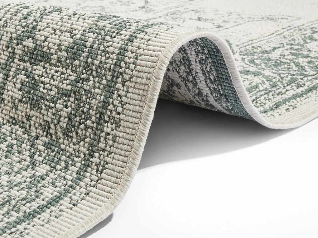 NORTHRUGS - Hanse Home koberce Kusový koberec Twin Supreme 104139 Green/Cream – na ven i na doma - 80x150 cm