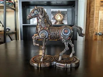 Steampunková socha Italfama Mechanical horse